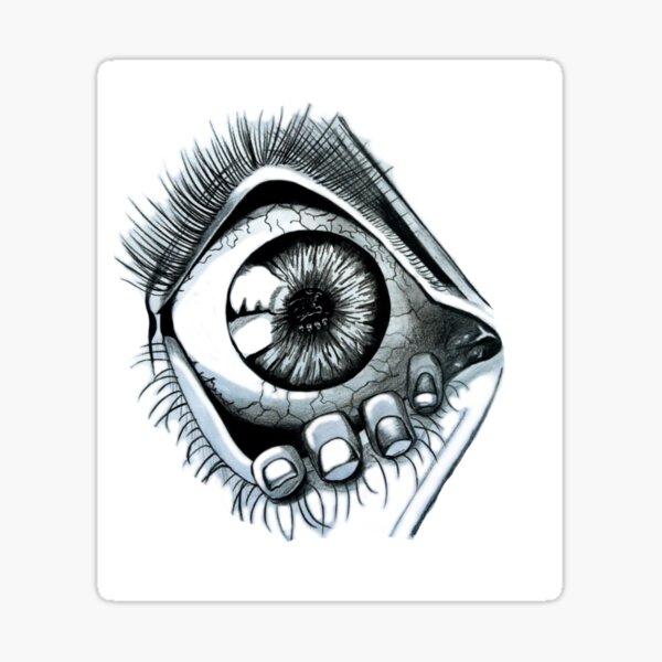 "eye drawing" Sticker by JoseC22 | Redbubble
