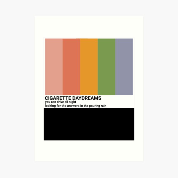 "Cigarette Daydreams Color Palette Sticker" Art Print for Sale by ...