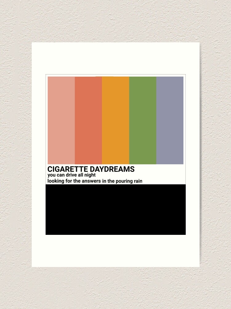 "Cigarette Daydreams Color Palette Sticker" Art Print for Sale by ...