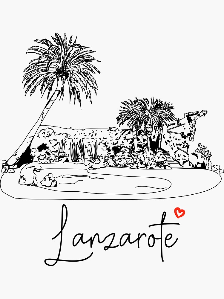"Lanzarote" Sticker by MerchSuperb | Redbubble