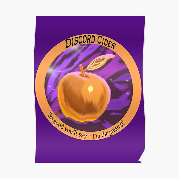 "Discord Cider " Poster for Sale by NeonCrabStudio | Redbubble