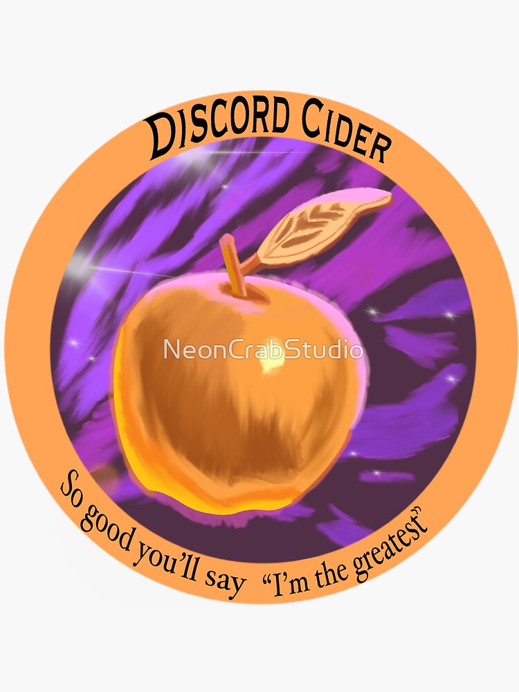 "Discord Cider " Sticker by NeonCrabStudio | Redbubble