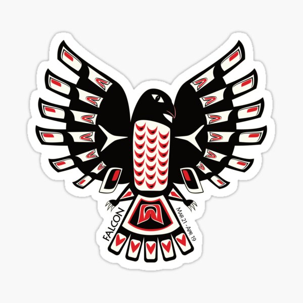 "FALCON - Native American Totem, Zodiac Spirit Animal" Sticker for Sale ...