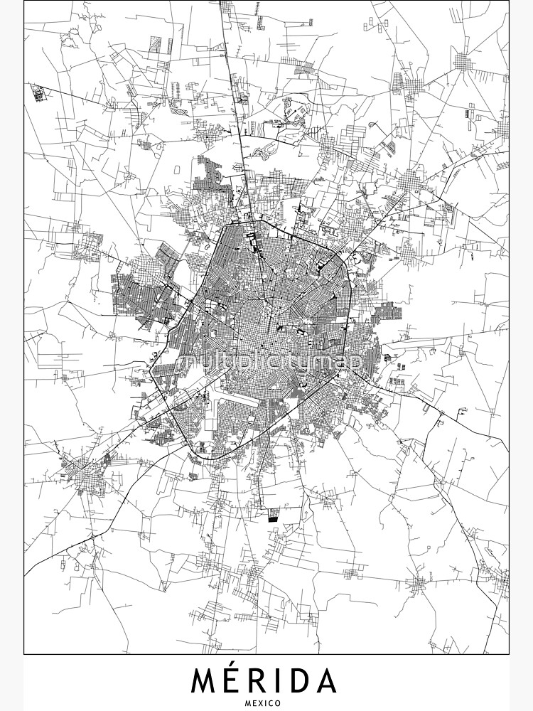 "Merida White Map" Sticker for Sale by multiplicitymap | Redbubble