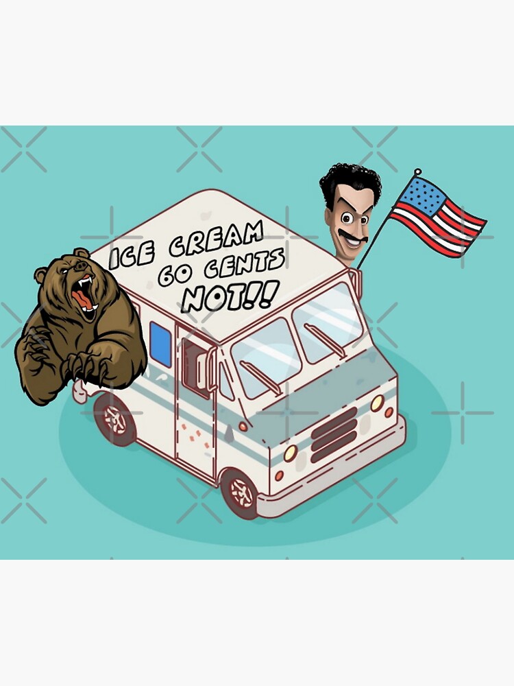 "Borat" Sticker by Daviscoatings | Redbubble