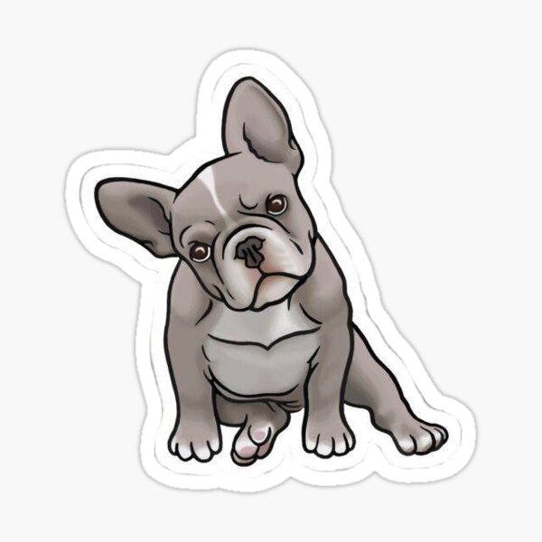 "cute frenchie" Sticker by amb3rrr | Redbubble