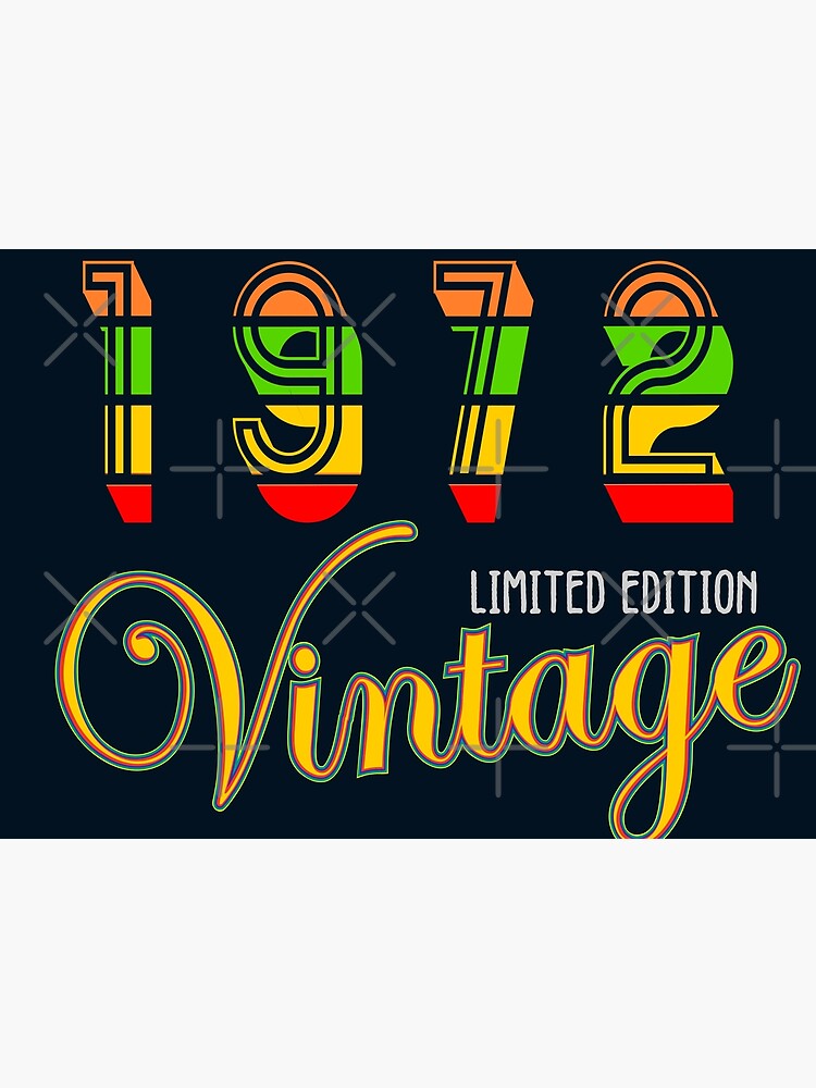 "Vintage Limited Edition 1972, Number 50 Birthday Gift" Art Print for ...