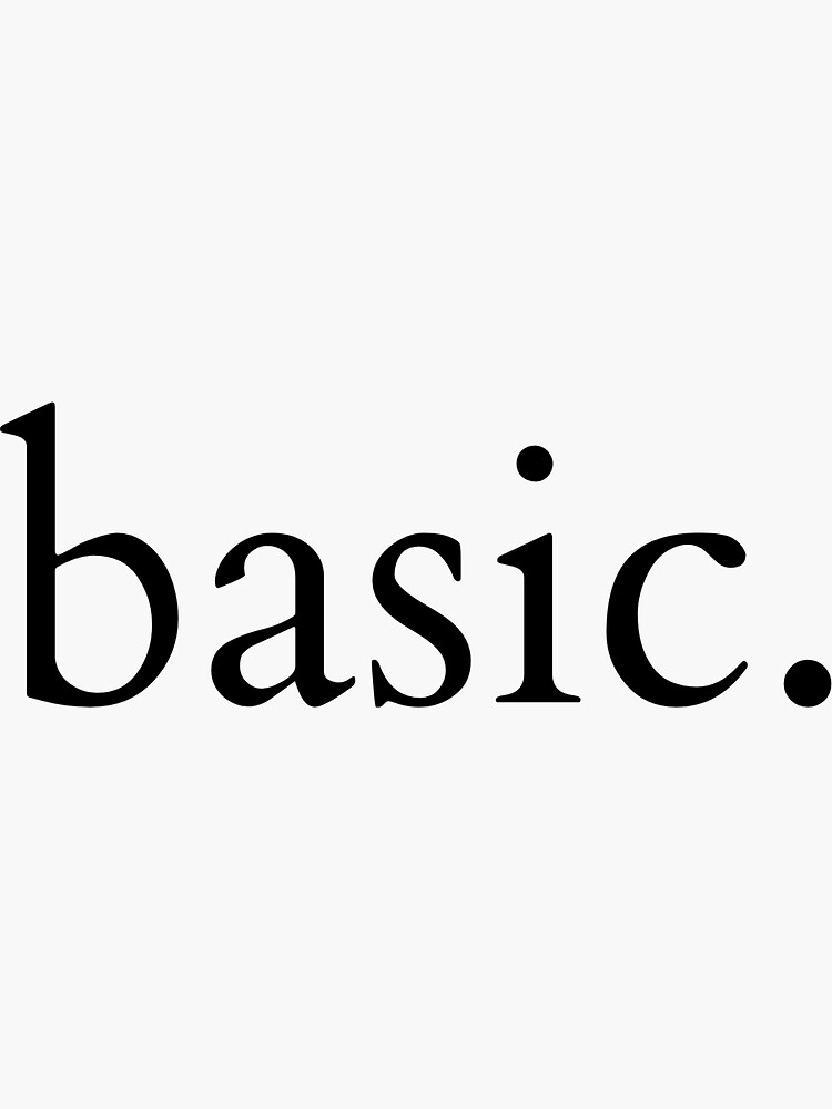"basic" Sticker by SimplexDesign | Redbubble