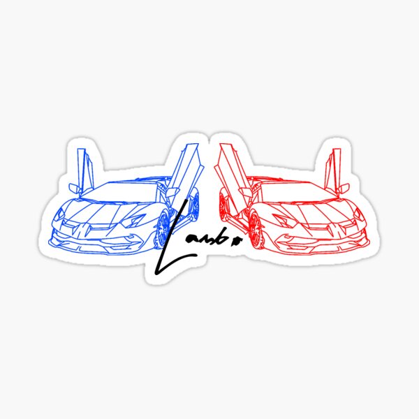 "Lamborghini car sticker" Sticker by BandEllington | Redbubble