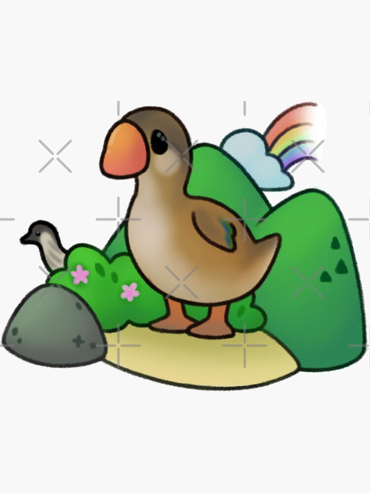 "Hawaii Turtle-jawed Moa-nalo" Sticker by NarwhalerArt | Redbubble