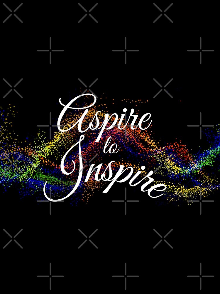 "Aspire to Inspire Rainbow" Poster for Sale by MGuyerArt | Redbubble