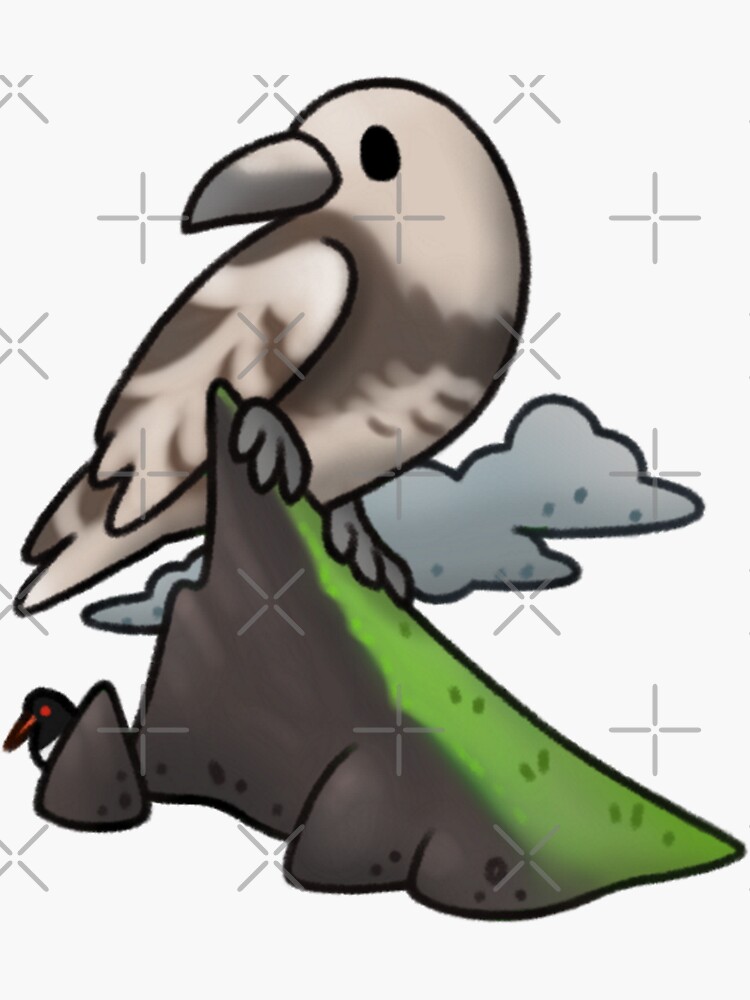 "Faroese Pied Raven" Sticker by NarwhalerArt | Redbubble