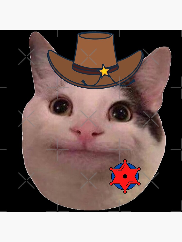 "Beluga Cat Cowboy" Poster for Sale by mo91 | Redbubble