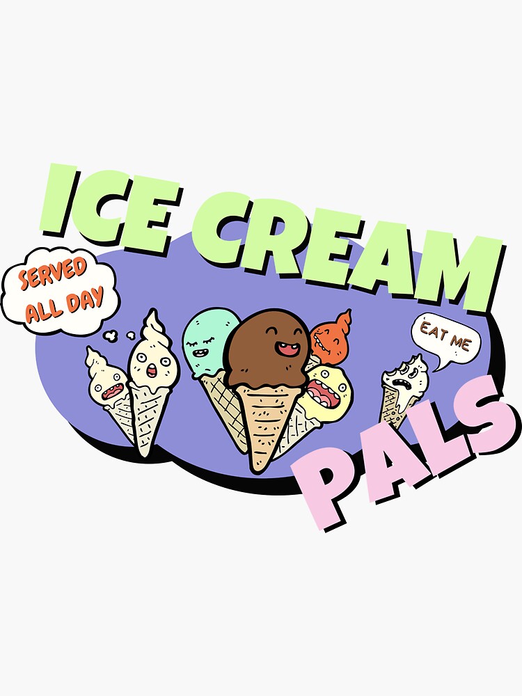 Pegatina «Ice Cream Pals - Helados nacionales para el día del desayuno ...