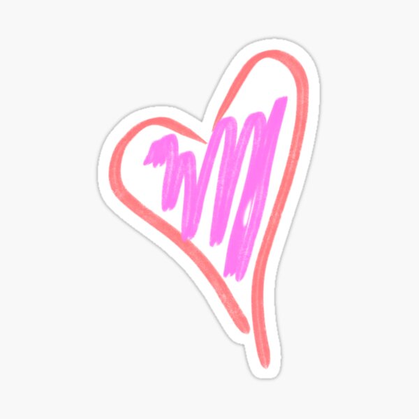 "Heart sketch" Sticker by ShawOutDesigns | Redbubble