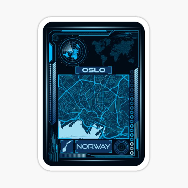 "OSLO MAP NORWAY" Sticker for Sale by hatimelhag | Redbubble