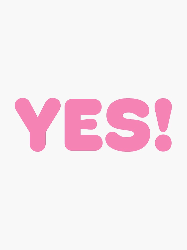 "YES! Sticker" Sticker by yunshan | Redbubble