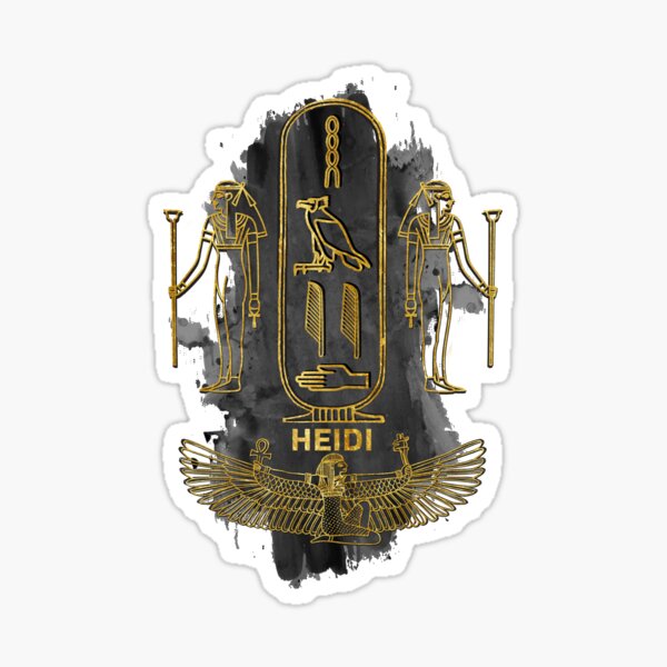 "Heidi your name in old Egyptian hieroglyphics symbols" Sticker for ...