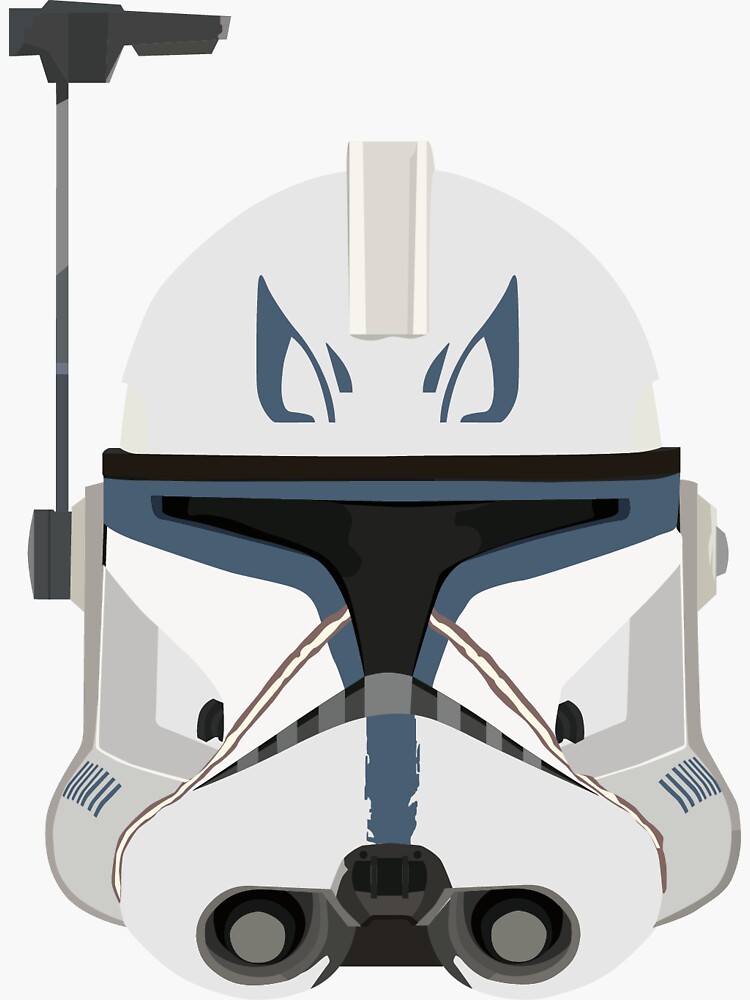 "Captain Rex Helmet" Sticker by Vektorli | Redbubble