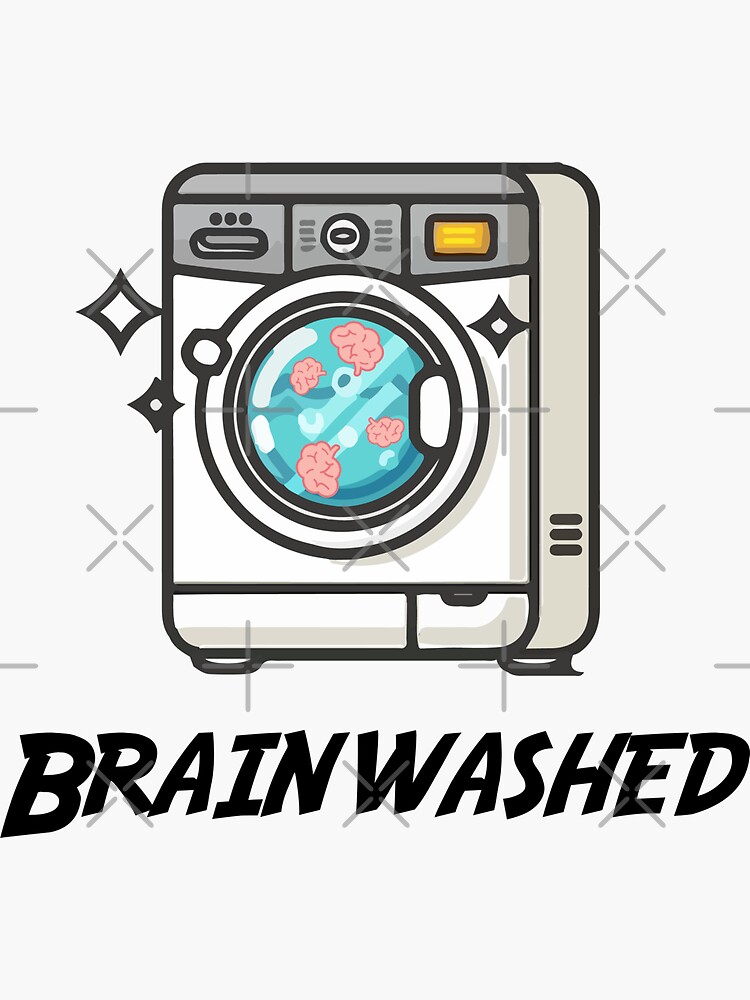 "Brainwashed Design Productive Strings Brand " Sticker by Product4523 ...