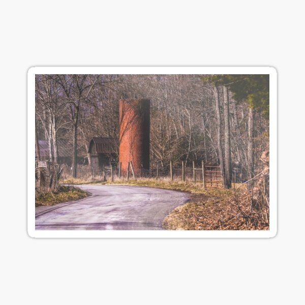 "Take A Left At The Silo" Sticker by butterbean57 | Redbubble