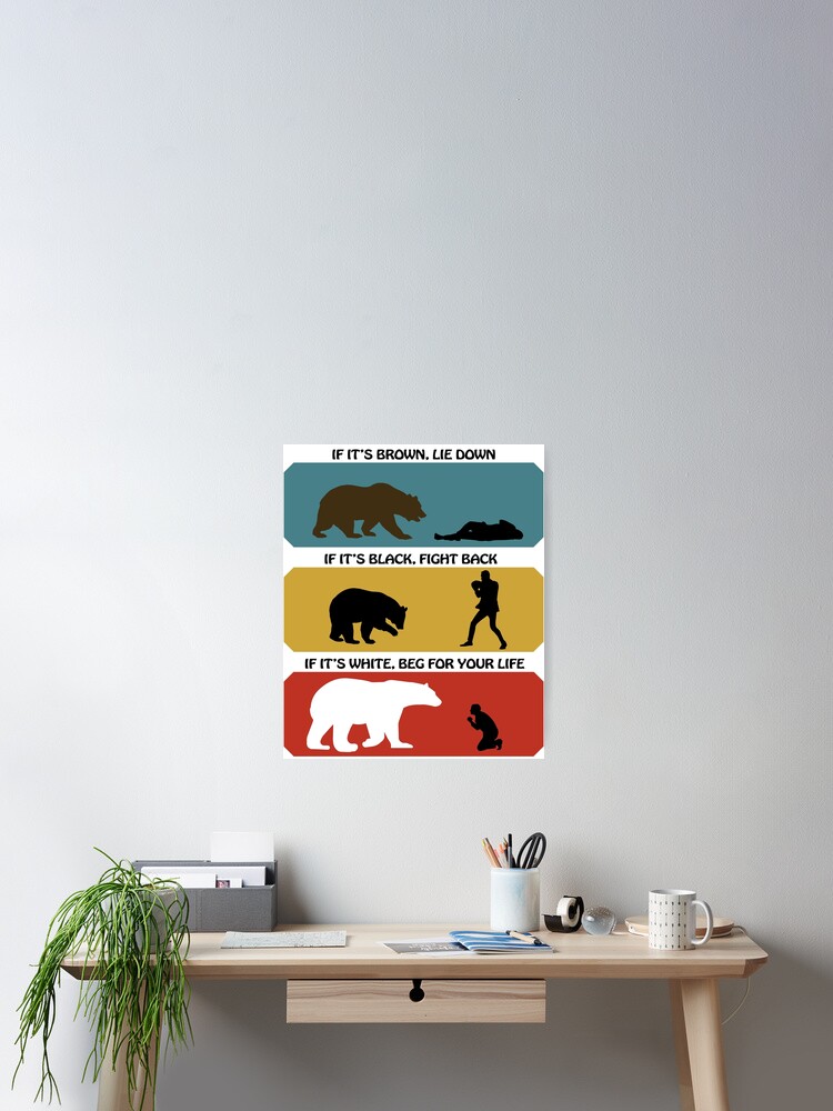 "Bear Safety" Poster for Sale by Farragut | Redbubble