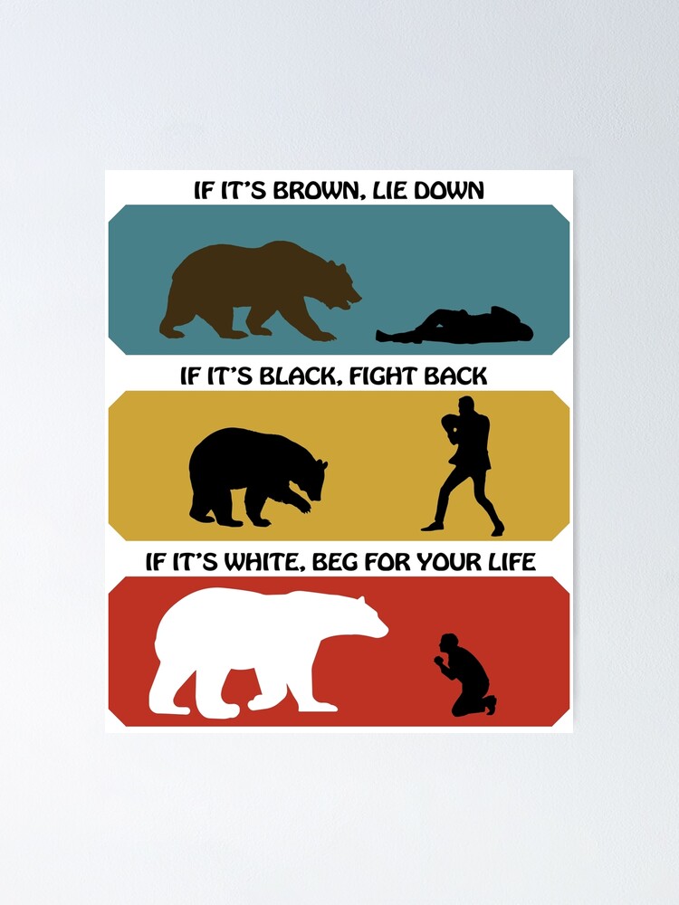 "Bear Safety" Poster for Sale by Farragut | Redbubble