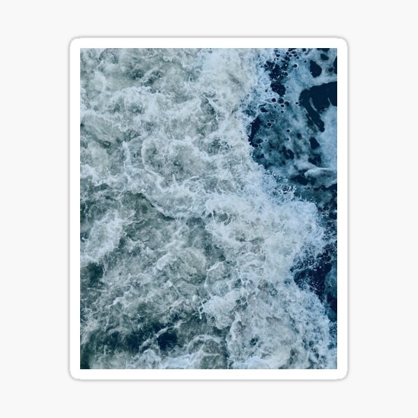 "Blue Ocean Waves" Sticker by PostersStickers | Redbubble