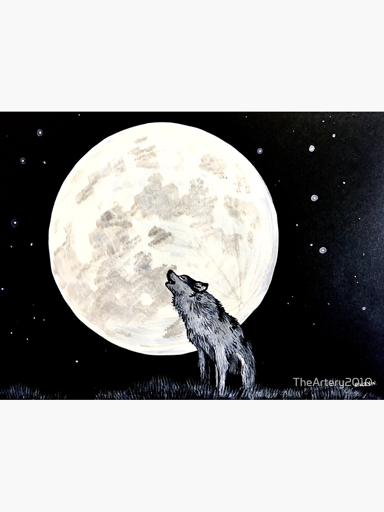 "Wolf Moon" Sticker by TheArtery2010 | Redbubble