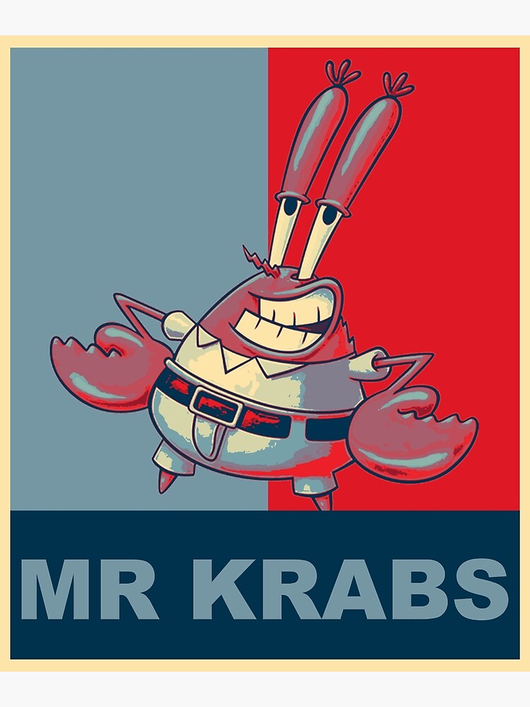 Póster «Mr Krabs Dibujos animados divertidos para niños» de Logo0o ...