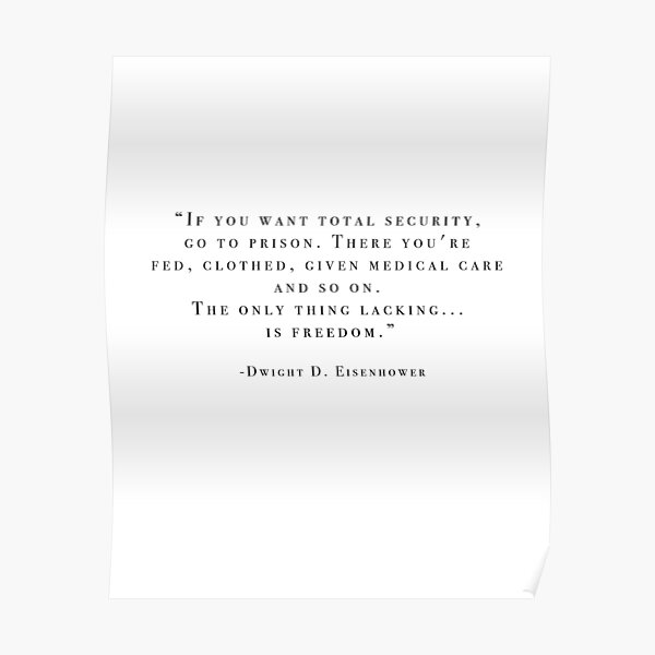 "Security vs Freedom" Poster for Sale by bjbrady | Redbubble