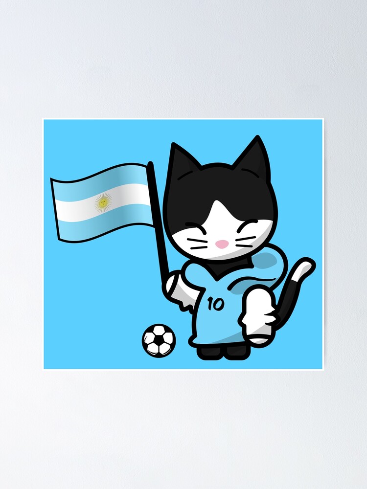 "World Cup - Frajola Cat Fan - Argentina" Poster by mrkaradesign ...