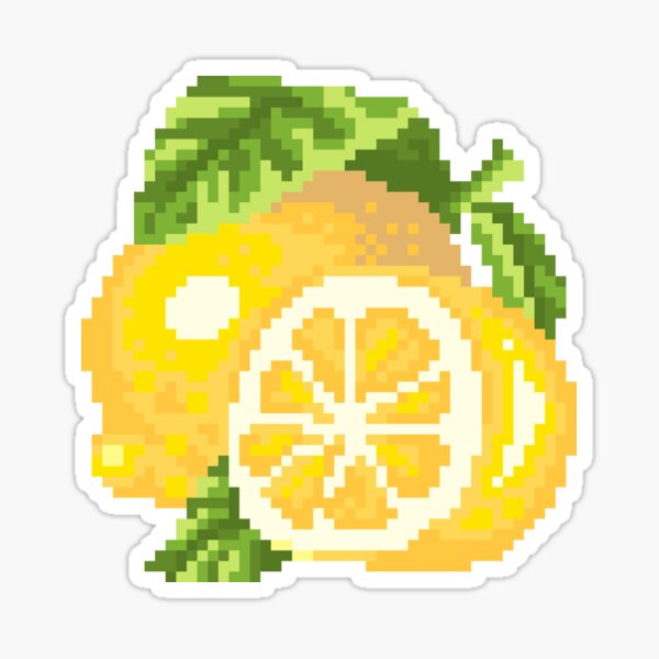 "Lemon Pixel Art" Sticker by bleachonthbeach | Redbubble