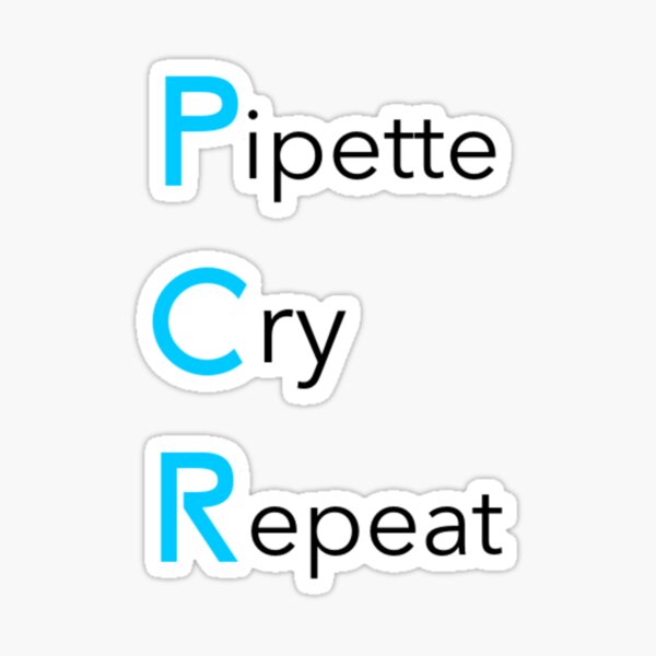 "PCR Acronym." Sticker for Sale by GoaTees23 | Redbubble