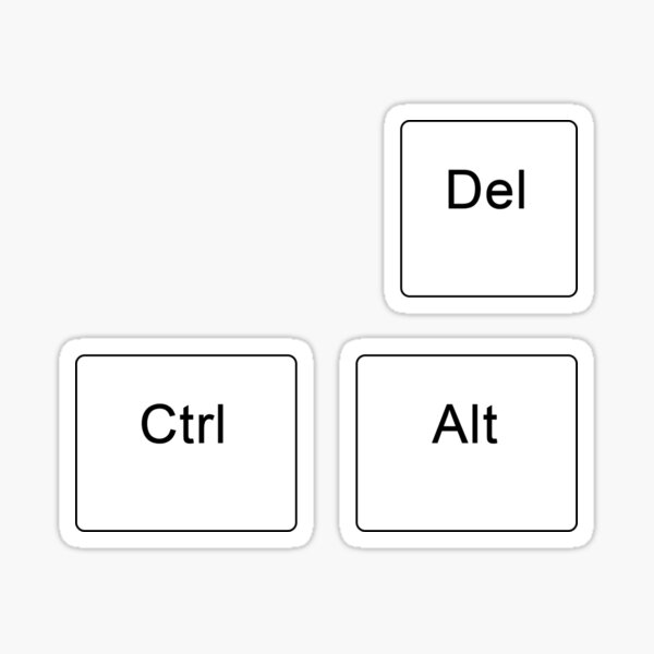 "Ctrl Alt Del" Sticker by XIXDragoXCIX | Redbubble