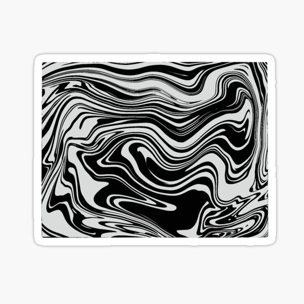 "Melty Black and White" Sticker by roleydesigns | Redbubble