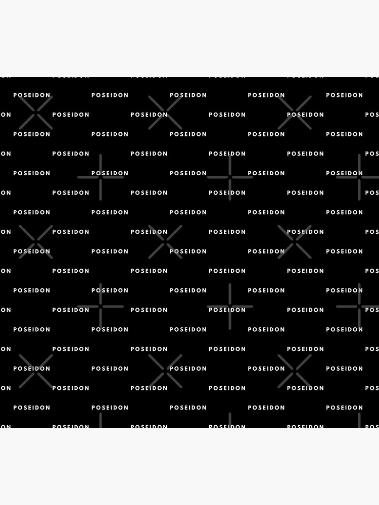 Poseidon Greek Mythology Olympian God White Typography Socks sold by ...