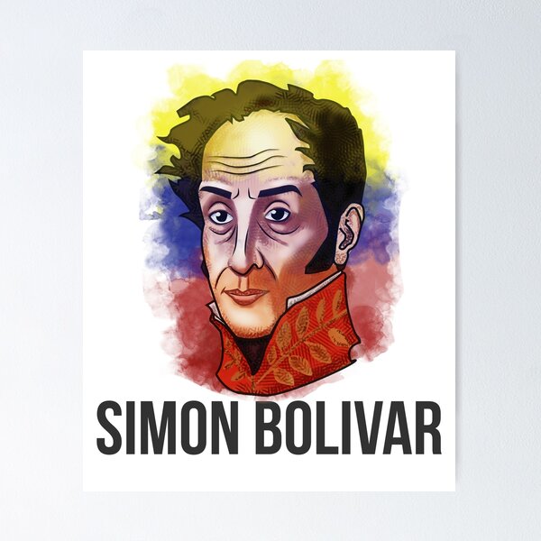 "Simon Bolivar Line Art & Comic Style" Poster for Sale by johnmgr21 ...