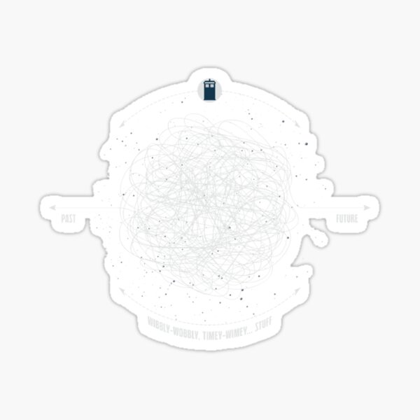 "Time Travel Explained " Sticker for Sale by EveryHueDesi | Redbubble