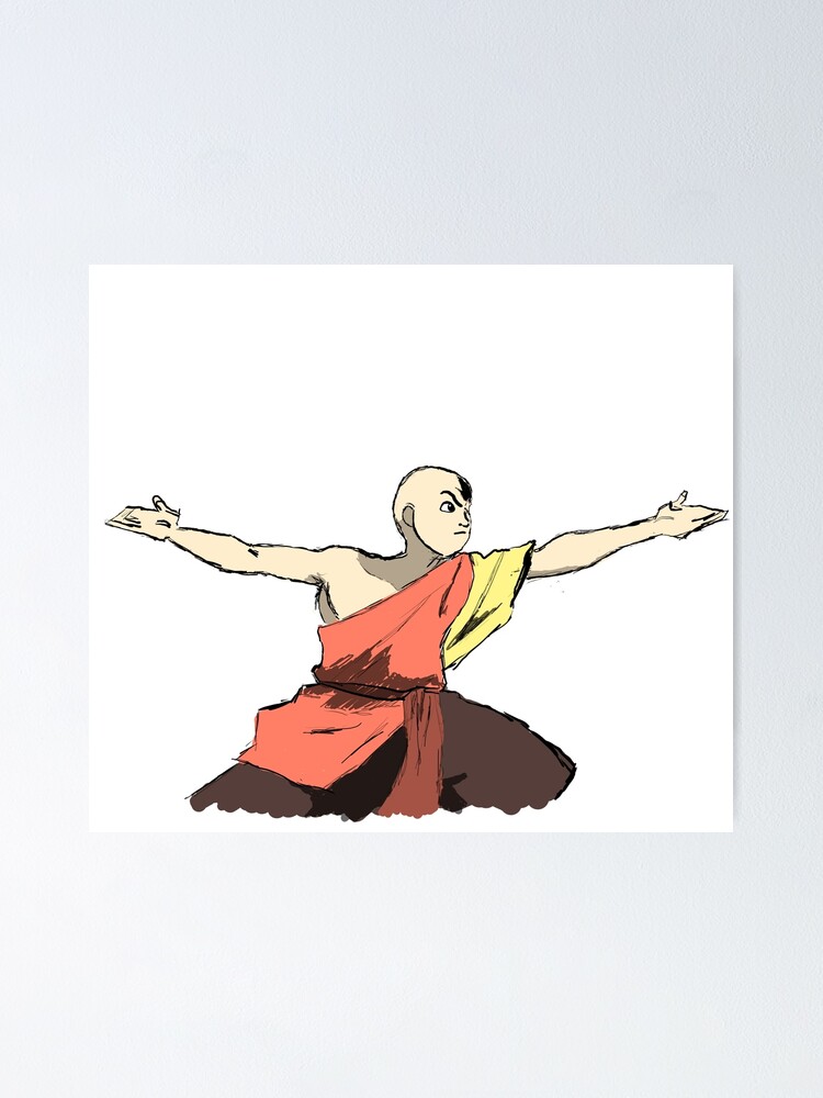 "Aang Fire Bending Dance " Poster for Sale by mirai-kiki | Redbubble