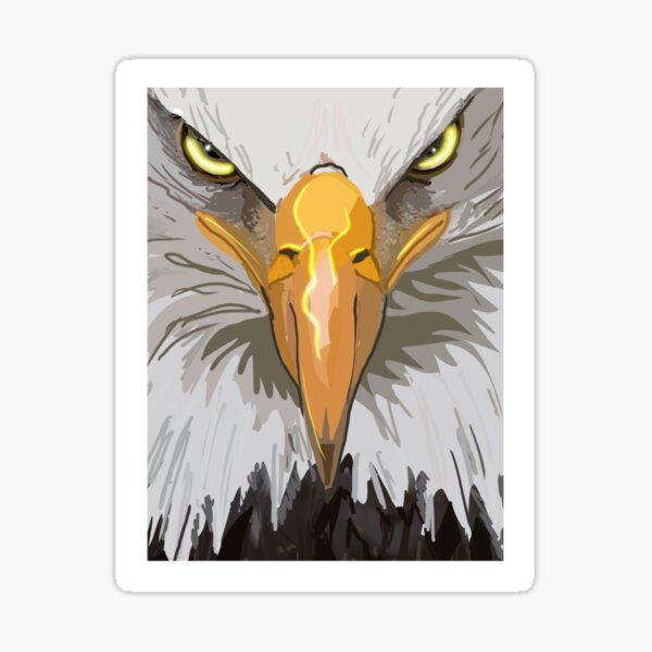 "the eagle is watching" Sticker by soldesign72 | Redbubble