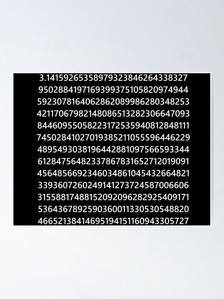 "Pi Digits " Poster by lemonsugarwater | Redbubble