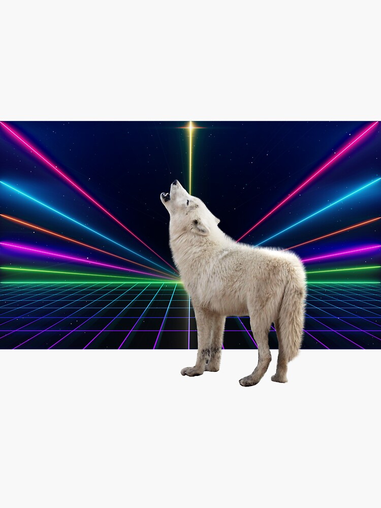 "Laser Wolf" Sticker by MagicMannequin | Redbubble