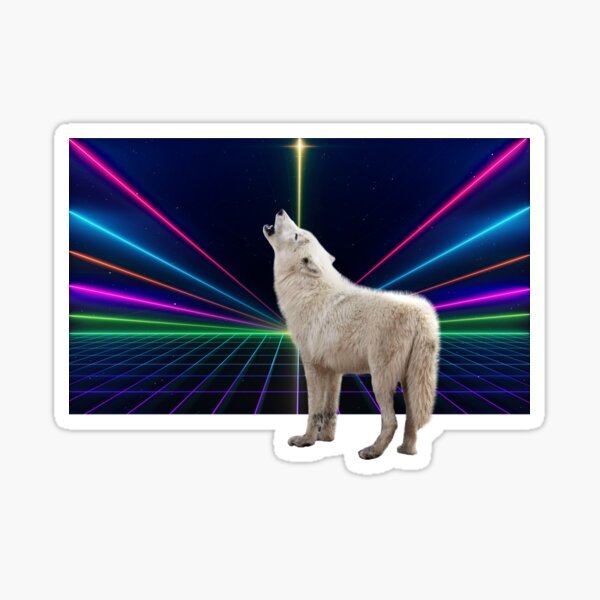 "Laser Wolf" Sticker by MagicMannequin | Redbubble