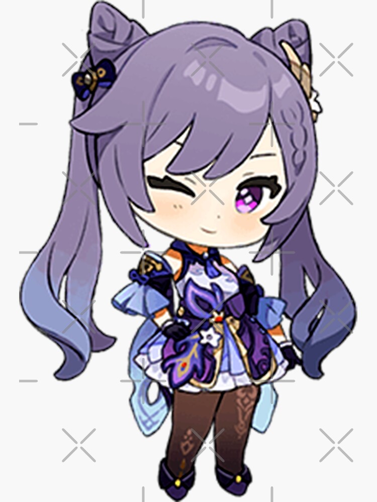 Pegatina «Chibi Keqing - Impacto de Genshin» de persephonexx | Redbubble