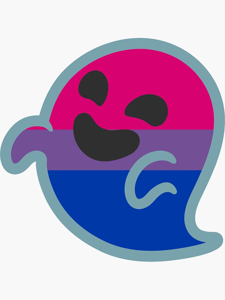 "Bi Pride Android Ghost Emoji" Sticker by baiiley | Redbubble