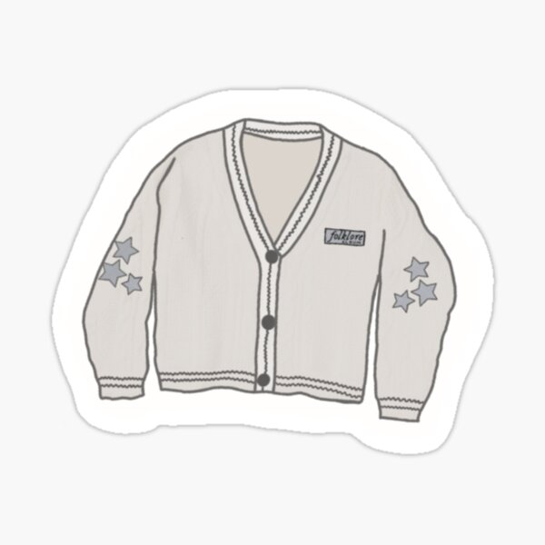 "[folklore] feeling like an old cardigan..." Sticker for Sale by ...