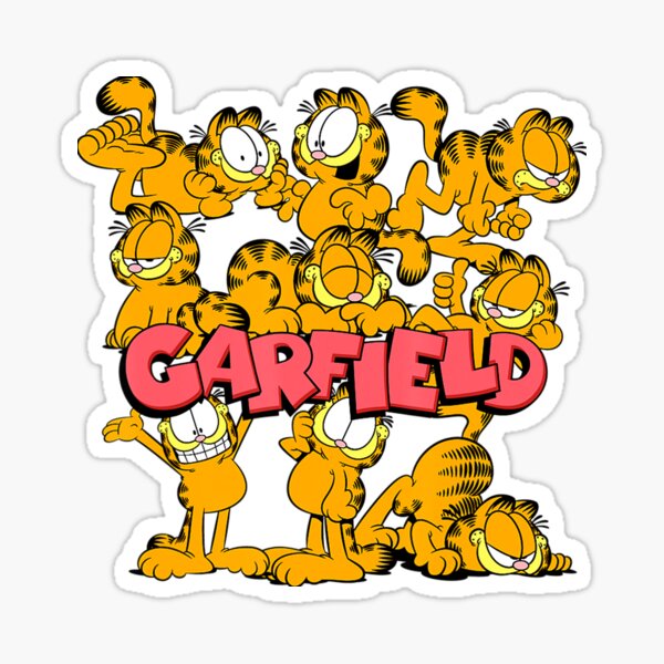 "Garfield Pose Lineup" Sticker by DyessUS | Redbubble