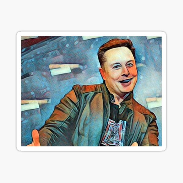 "elon musk art meme" Sticker for Sale by caio011 | Redbubble