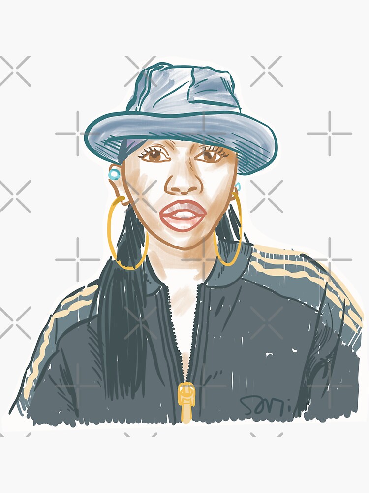 "portrait of Missy elliott by santi" Sticker for Sale by santiaguer ...